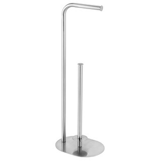 mDesign Metal Freestanding Toilet Paper Dispenser Stand, Holds 4 Rolls ...