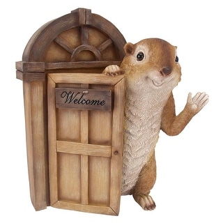 Design Toscano Garden Greetings Squirrel Welcome Statue - Bed Bath ...
