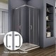 Elegant Corner Entry Shower Enclosure in Sliding Shower Doors 34 in. W x 34 in. L x 72 in. H ...