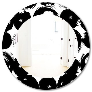 Designart 'Geometric Cream Block I' Printed Modern WallMirror ...