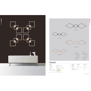 PageOne Lighting Fractal 43.1' Led Flush mount - Bed Bath & Beyond ...