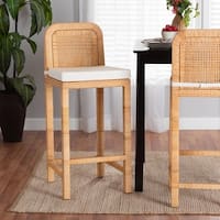 Amara Rattan Counter Stool - Bed Bath & Beyond - 37343472