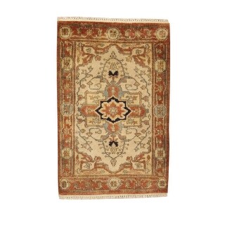 Wahi Rugs Traditional Wool Hand Knotted Rug 2x4 - 2' x 4' - Bed Bath ...