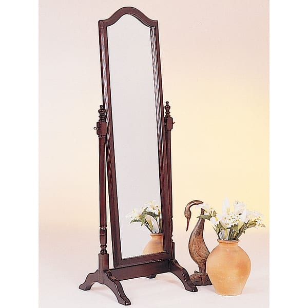Cabot Merlot Rectangular Cheval Mirror with Arched Top - On Sale - Bed ...