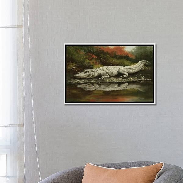 iCanvas "Aligator Living On The Edge" by D. "Rusty" Rust Framed - Bed ...