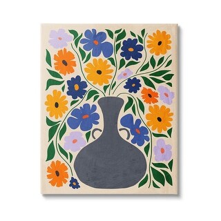 Stupell Contemporary Daisies Flower Pot Canvas Wall Art, Design by ...