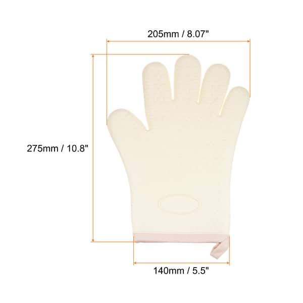 2pcs Silicone Oven Mitts Heat Resistant Rubber Oven Gloves - Bed Bath ...