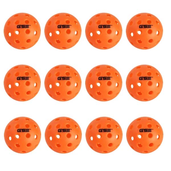 GSE™ 12-Pack Outdoor Pickleball Balls Set. Standard 40 Holes Pickleball ...