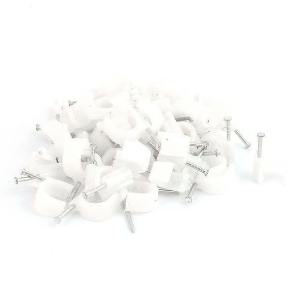 10mm Diameter Wall Hanging Steel Tacks Nail Cable Clips Clamps 50PCS ...