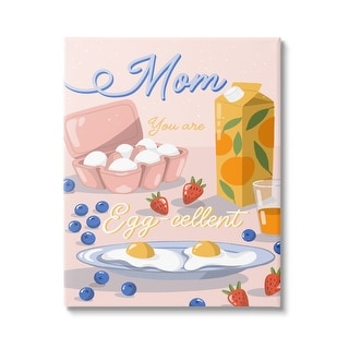 Stupell Mom You Are Egg-cellent Phrase Canvas Wall Art by Dominika ...