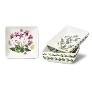 Portmeirion Botanic Garden Square Mini Dishes - Set of 4 - 3 in - Bed ...