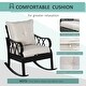 Outdoor Wicker Rocking Chair With Padded Cushions, Aluminum Furniture ...