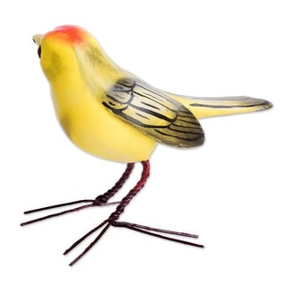 Novica Handmade Saffron Finch Ceramic Figurine - Bed Bath & Beyond ...