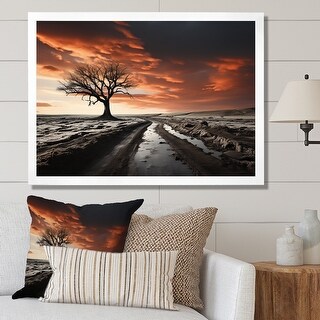 Designart "Sky Photo Dreams Of Infinitive Road II" Landscapes Trees ...