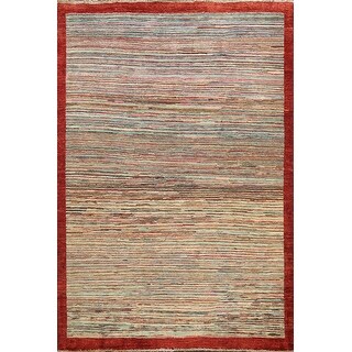 Bordered Contemporary Gabbeh Kashkoli Oriental Area Rug Wool Handmade ...