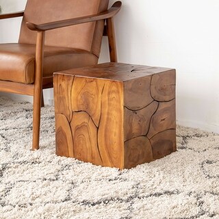 Bielsa Mid-Century Modern Solid Wood Ottoman / Stool in Brown - Bed ...