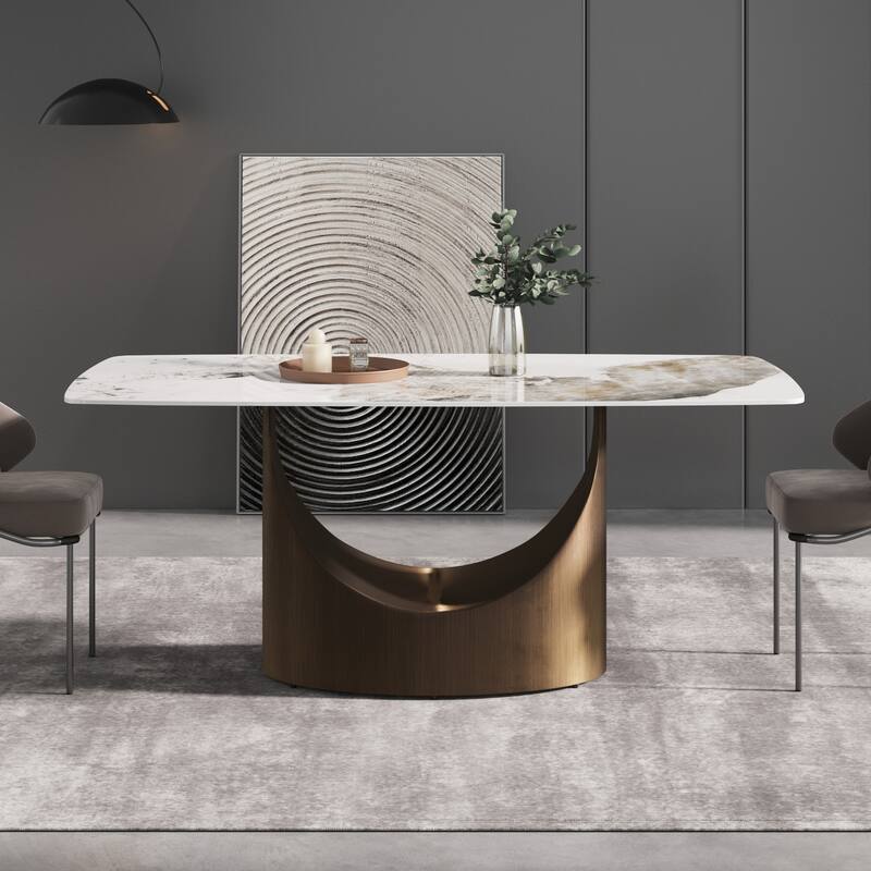 71'' Modern Rectangular Sintered Stone Dining Table - On Sale ...