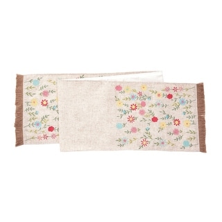 13" x 72" Wildflower Embroidered Runner - 13" x 72" - Bed Bath & Beyond ...