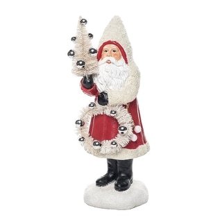 12" Old World Santa with Tree Christmas Tabletop Figurine - Bed Bath ...