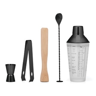 5-Piece Black Mixology Shaker Tool Set - Bed Bath & Beyond - 39678763
