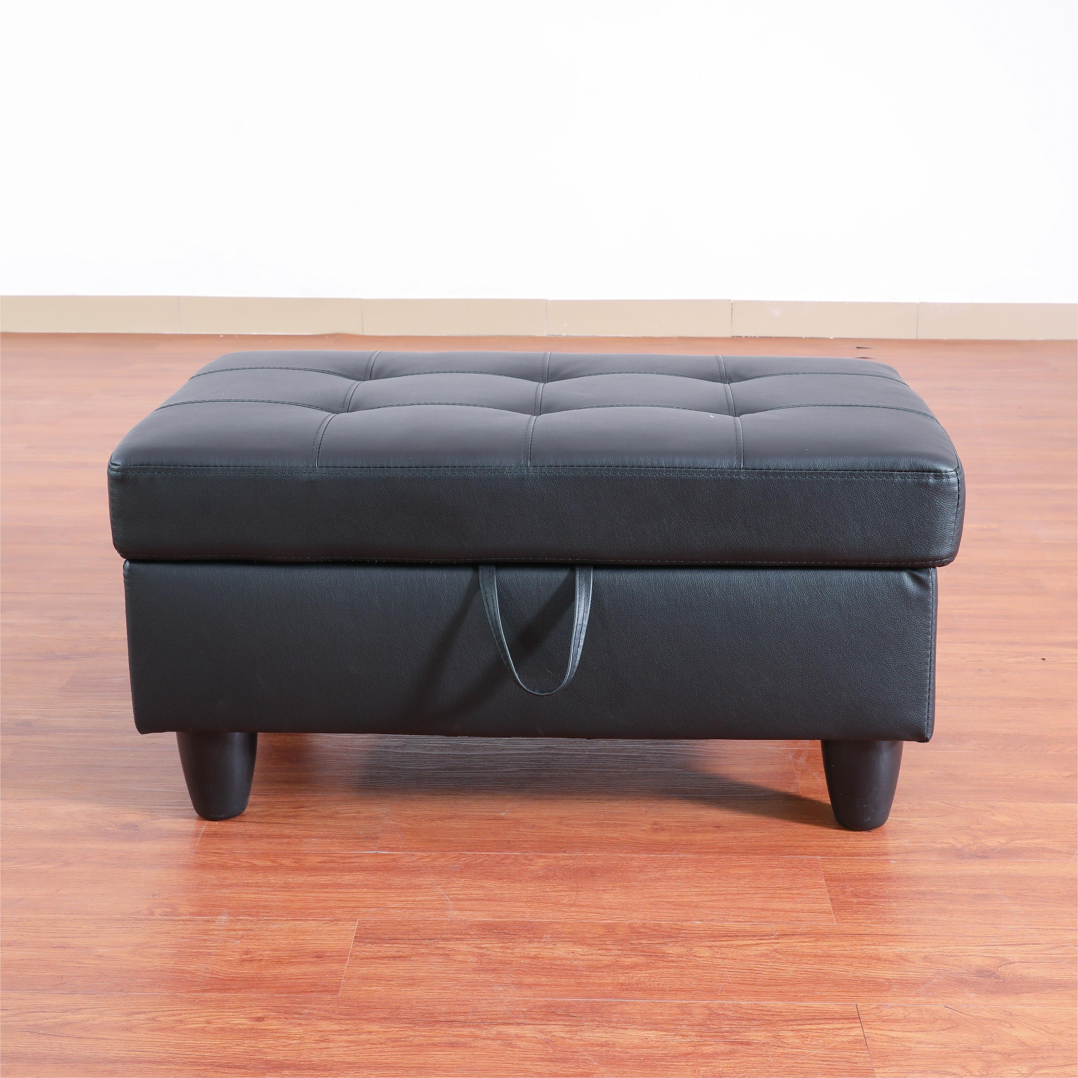 Faux Leather Storage Ottoman - Bed Bath & Beyond