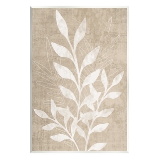 Stupell Neutral Plant Leaf Collage Wall Plaque, Design By Natalie ...