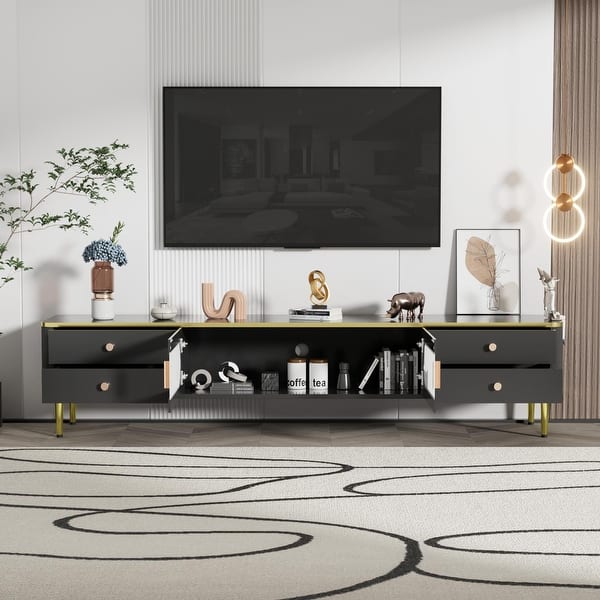 contemporary tv console table