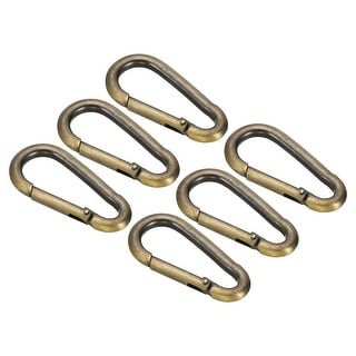6pcs Spring Snap Hook Clips, Steel Chain Quick Links Connector Ring ...