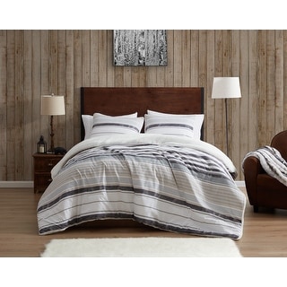 Bearpaw Tulum Stripe Sherpa Reverse Comforter Set - Bed Bath & Beyond ...
