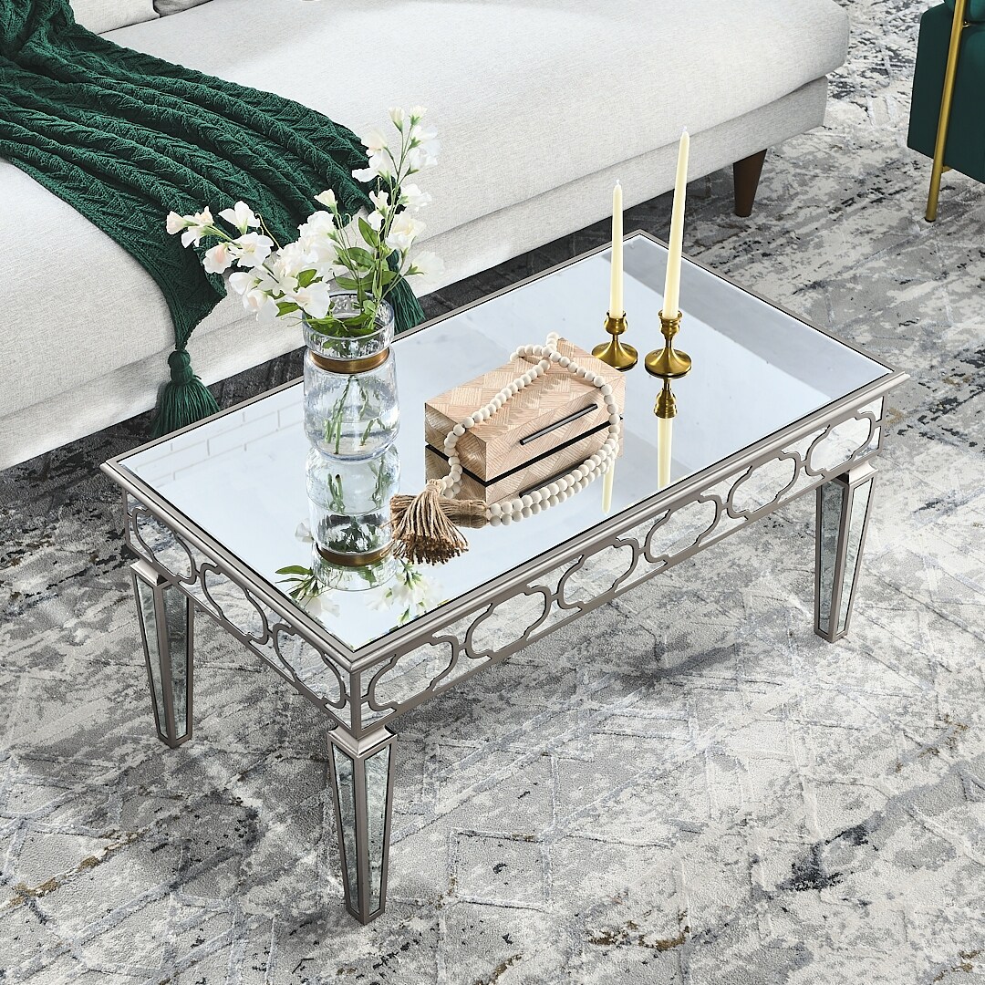 All mirror coffee table store