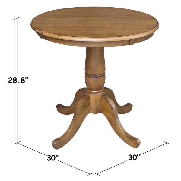 International Concepts 30-inch Round Pedestal Table - Bed Bath & Beyond ...