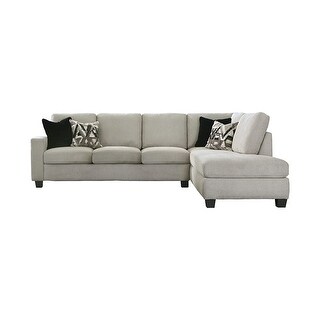 Fabric Upholstered Sectional Sofa, Stone - Bed Bath & Beyond - 35204654
