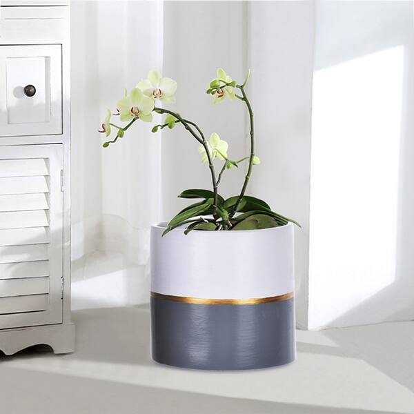 2Pcs Handmade Morden CeramicFlower Pots Planter Decor Set, Multi ...