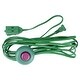 15' Green Indoor Power Extension Cord with 3-Outlets and Foot Switch ...