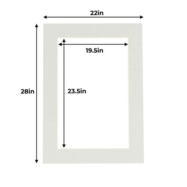 22x28 Mat for 20x24 Photo - Taupe Beige Matboard for Frames Measuring ...