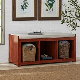 3 Cube Mahogany Storage Bench - Bed Bath & Beyond - 37218902