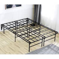 16 inch Foldable Full Bed Frame, 3000lbs Weight Capacity Mattress ...