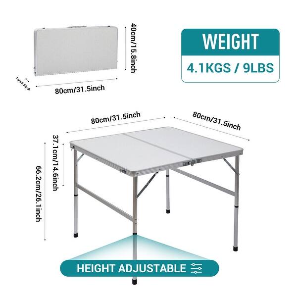 Picnic Table Square, Outdoor Table, Small Table, Card Table Height ...