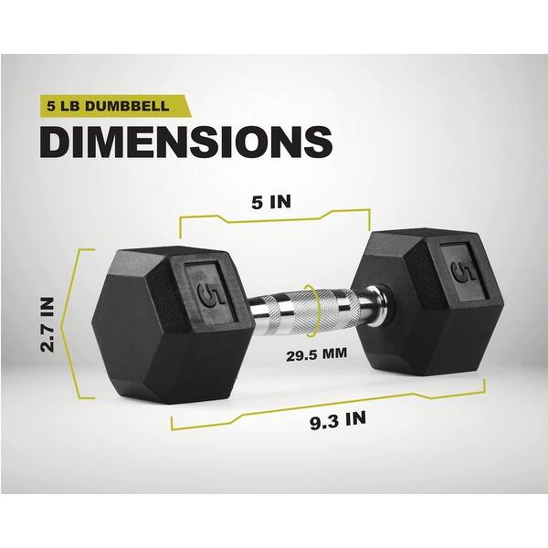 Rubber Encased Hex Dumbbell, 25lbs Single - Bed Bath & Beyond - 31980083