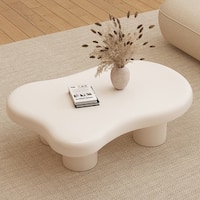 Cartoon Coffee Table Cloud-Shaped Indoor White Coffee Table Cream - Bed ...