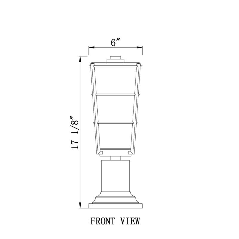 Helix 1 Light Outdoor Pier Mounted Fixture - Bed Bath & Beyond - 32970431