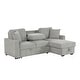 Modular L-Shaped Sectional Sofa with Reversible Storage Chaise ...