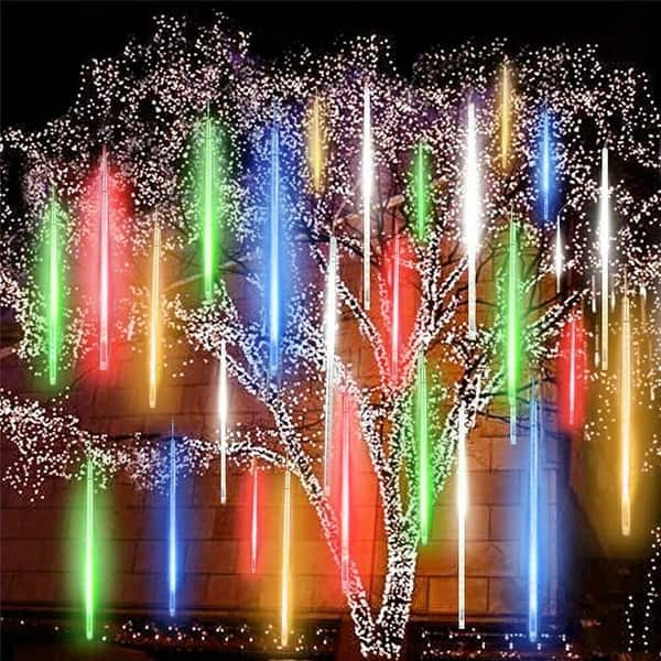288 LED Solar Meteor Shower Tree Lights - Bed Bath & Beyond - 39474554