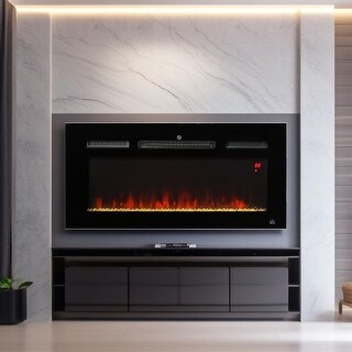 36" Recessed and Wall Mounted Electric Fireplace Inserts with Remote ...