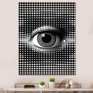 Designart "Eye In Circular Infinity III" Modern Geometric Canvas Wall ...
