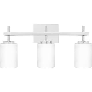 Wilburn 3-Light Integrated LED Polished Chrome Vanity Light - Metallic ...
