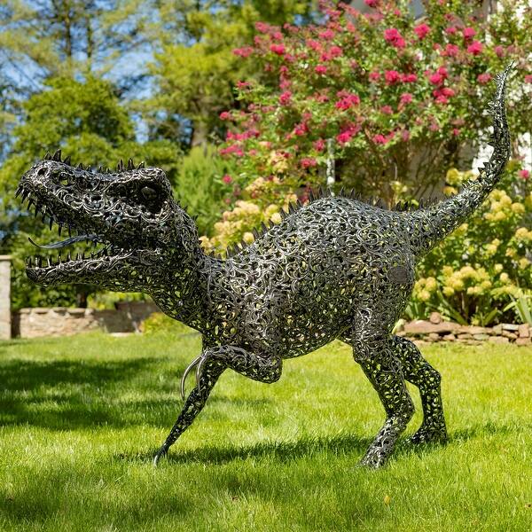Extra Large Metal Dinosaur Statue- Multiple Size Options - Bed Bath ...