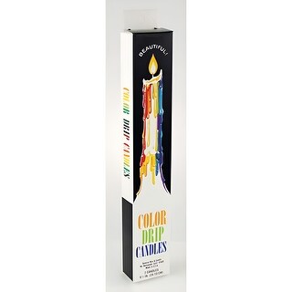 Set of 2 Mutli-Color Drip Candles Ideal for Home Decor or Special ...