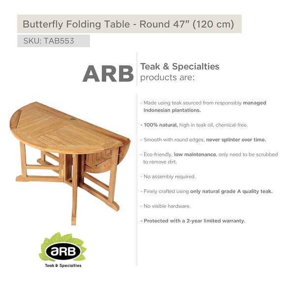 butterfly folding table