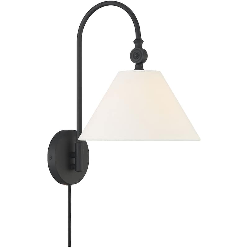 Meridian M90086 8" Tall Hardwired or Plug-In Wall Sconce - Overstock ...